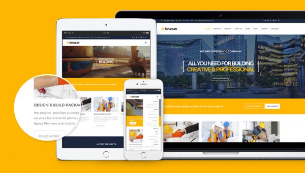 Responsive & Retina – Construction WordPress Theme – Structure
